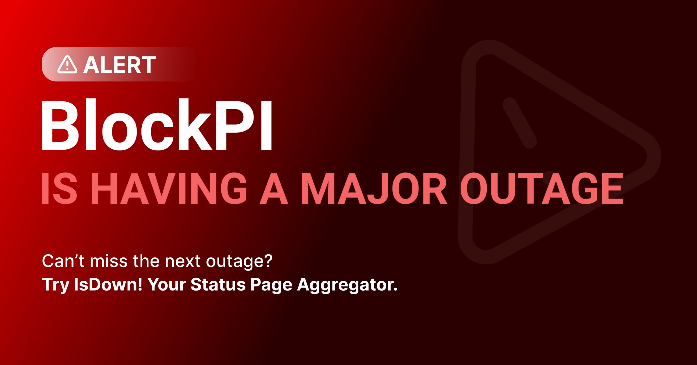 Is BlockPI down? Check current status and problems | IsDown